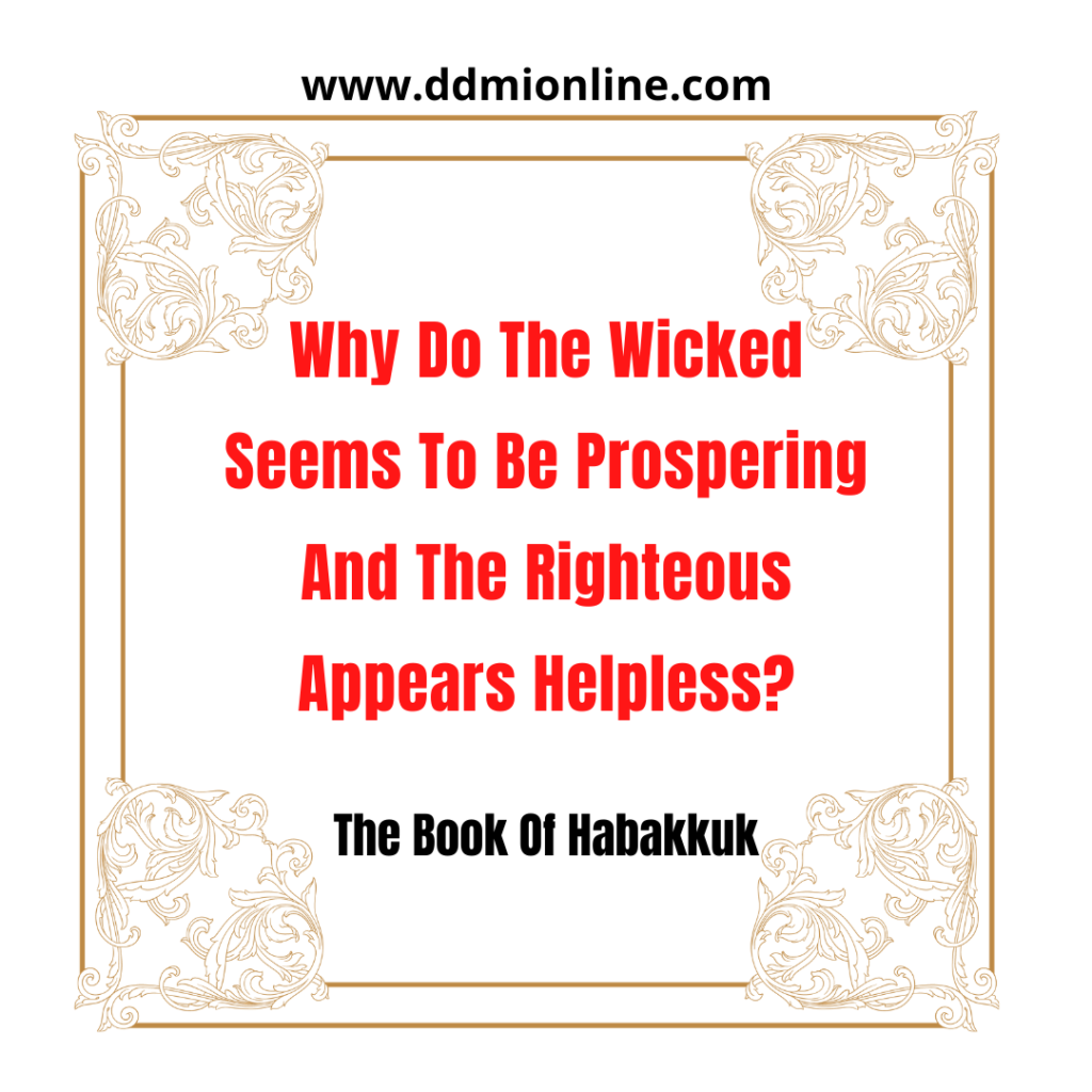Why Do The Wicked Seems To Be Prospering And The Righteous Appears ...
